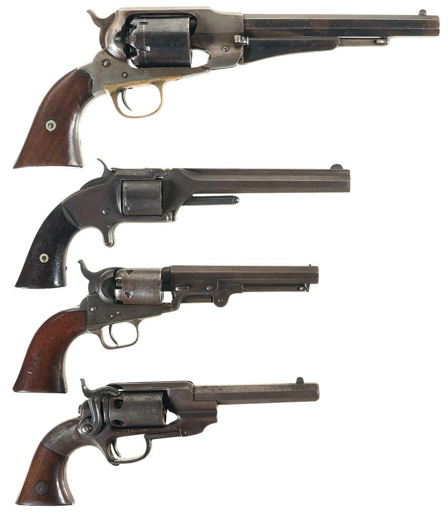 Four Antique Revolvers | Rock Island Auction