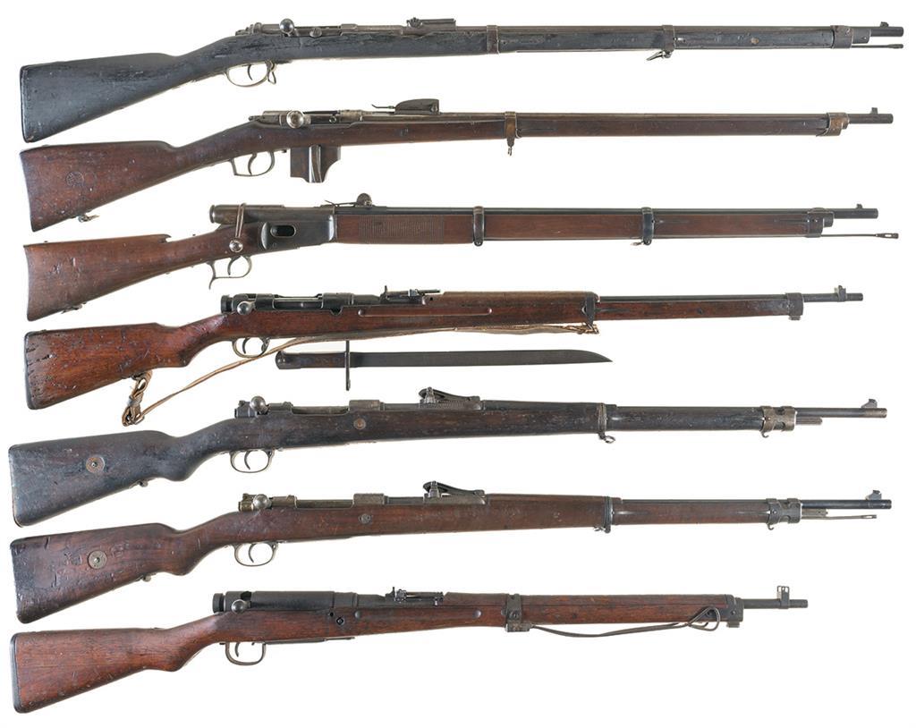 Seven Military Bolt Action Rifles -A) Amberg Model 71 Rifle | Rock ...