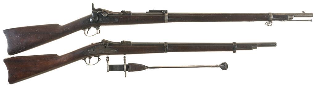 One U.S. Trapdoor Rifle w/ Fencing Musket | Rock Island Auction