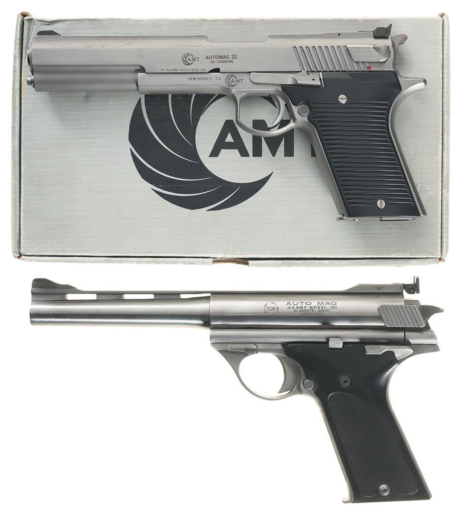 Two Semi-Automatic Pistols -A) AMT Automag III Pistol with Box | Rock ...