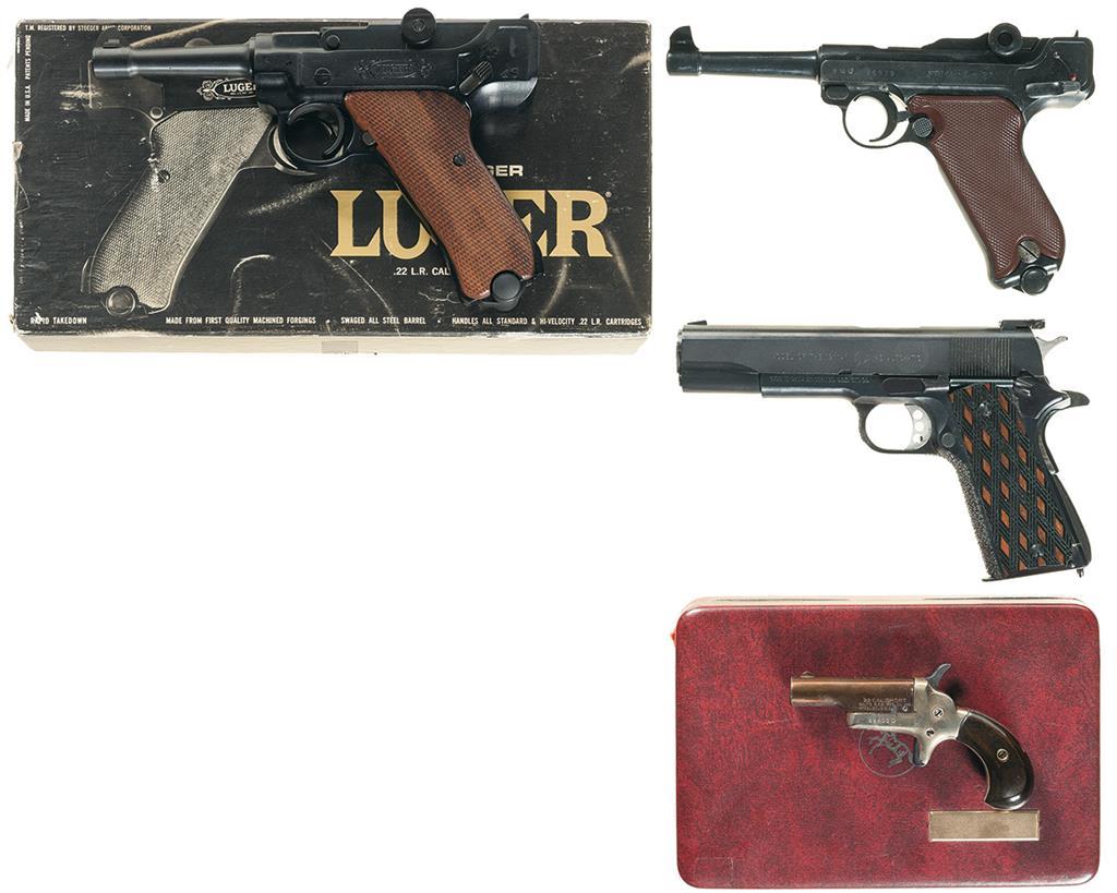 Three Semi-Automatic Pistols and One Derringer | Rock Island Auction