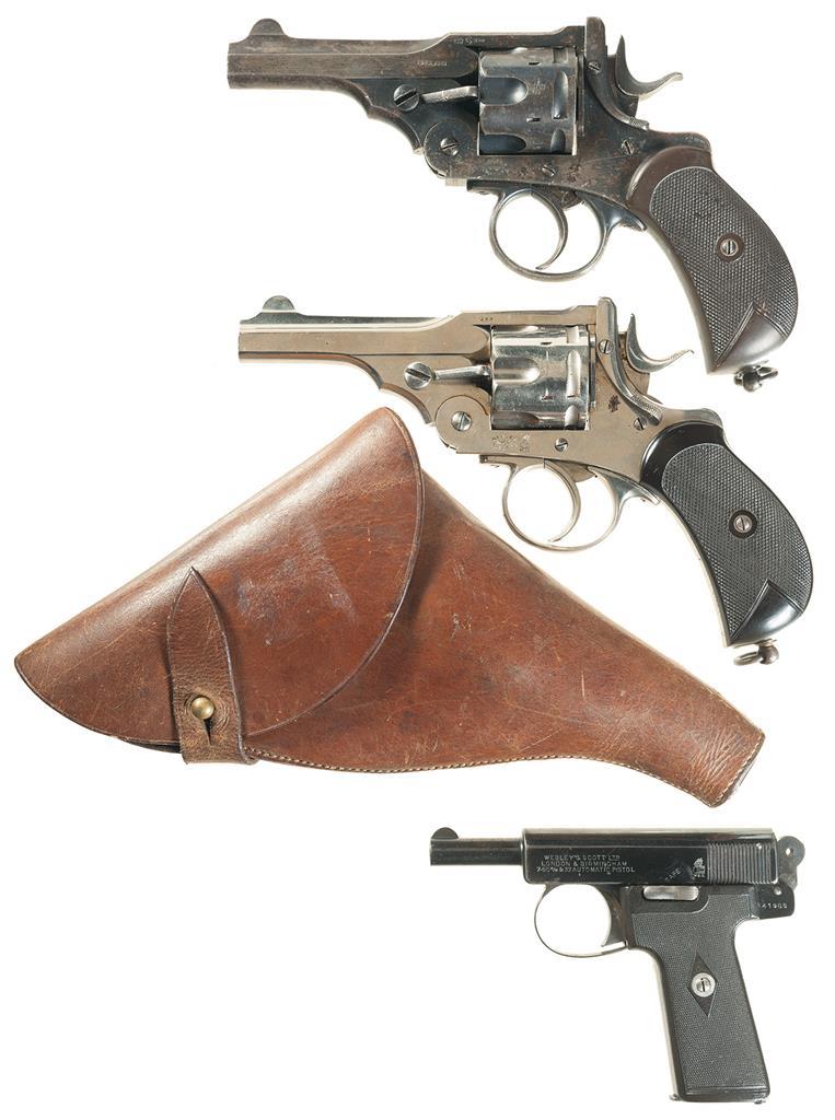 Three Webley Handguns -A) Webley Mark I Double Action Revolver | Rock ...