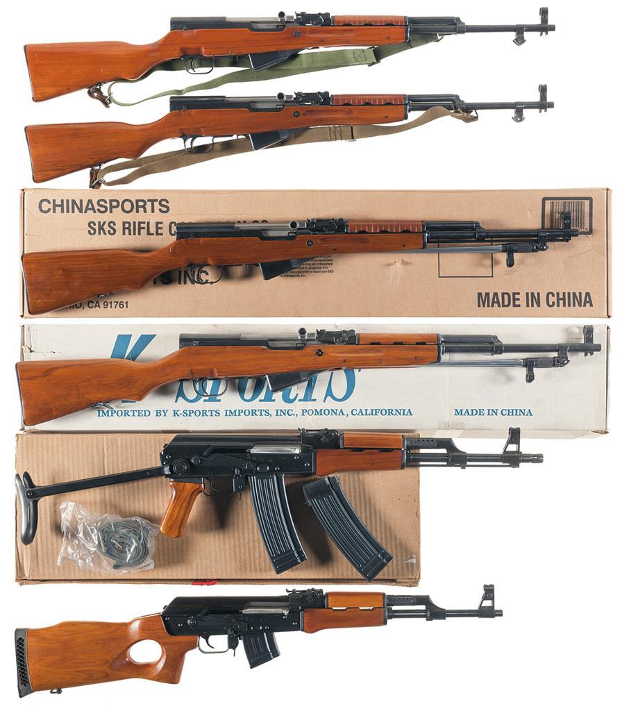 Six Norinco Semi-Automatic Rifles -A) Norinco SKS Rifle | Rock Island ...