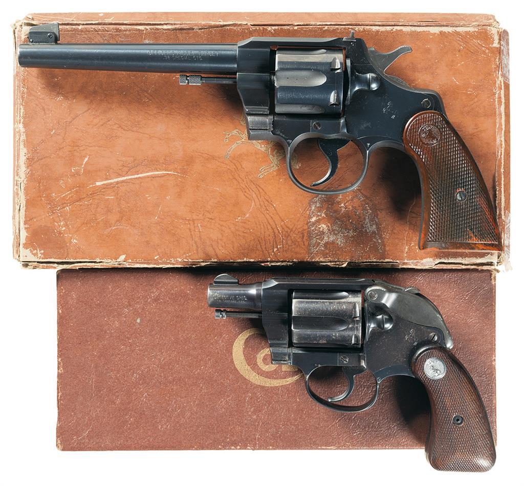 Collectors Lot of Two Boxed Colt DA Revolvers | Rock Island Auction