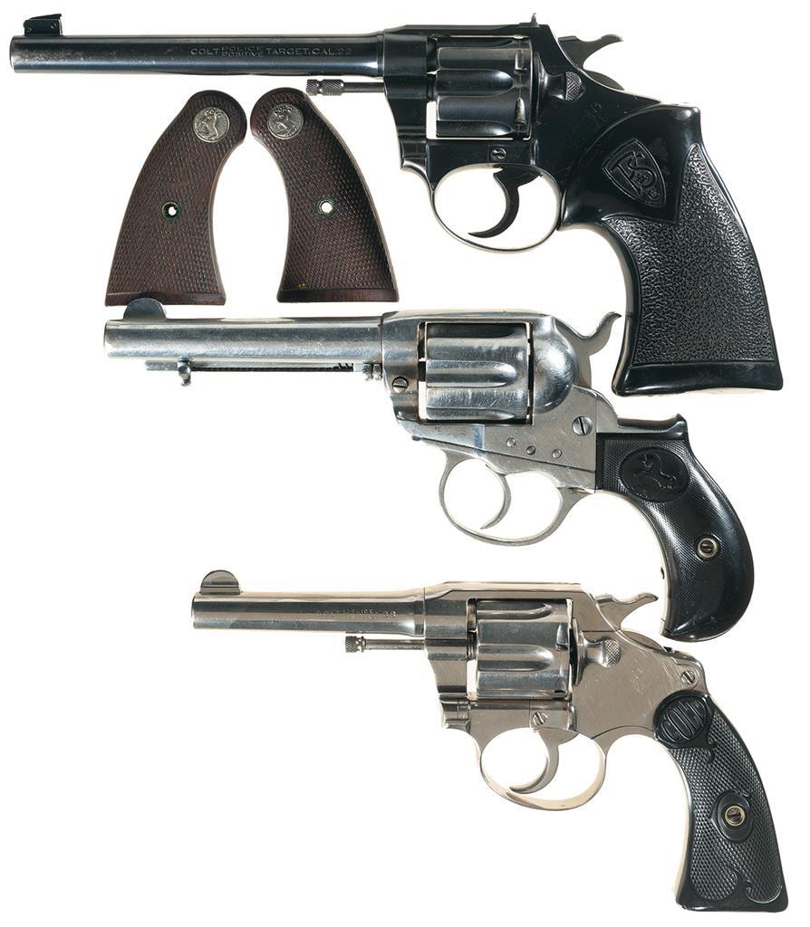 Three Colt DA Revolvers | Rock Island Auction