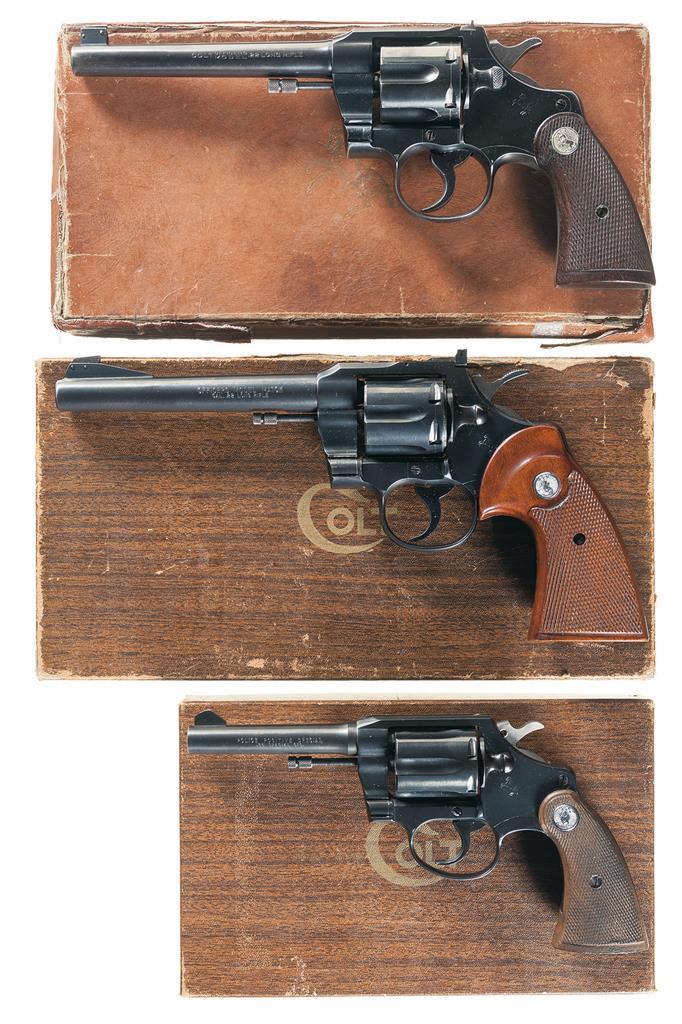 Three Boxed Colt DA Revolvers | Rock Island Auction