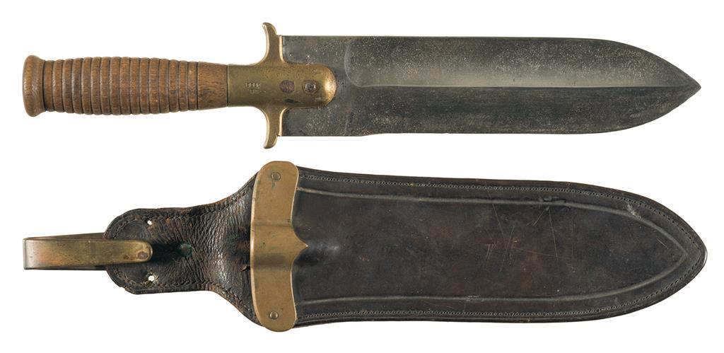 1880-Pattern Hunting Knife with Springfield Markings and Sheath | Rock ...