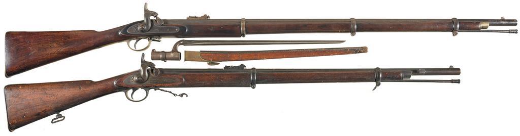 Two Tower Military Percussion Rifles -A) Tower Rifle with Bayone | Rock ...