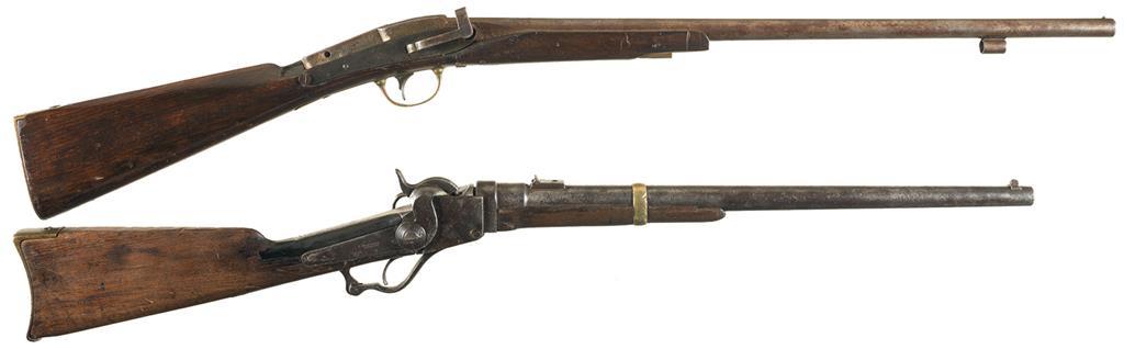 Two Percussion Carbines -A) Jenks Mule Ear Carbine | Rock Island Auction