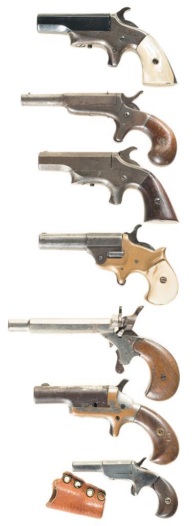 Seven Antique Single Shot Pistols -A) Merrimack Arms Southerner | Rock ...