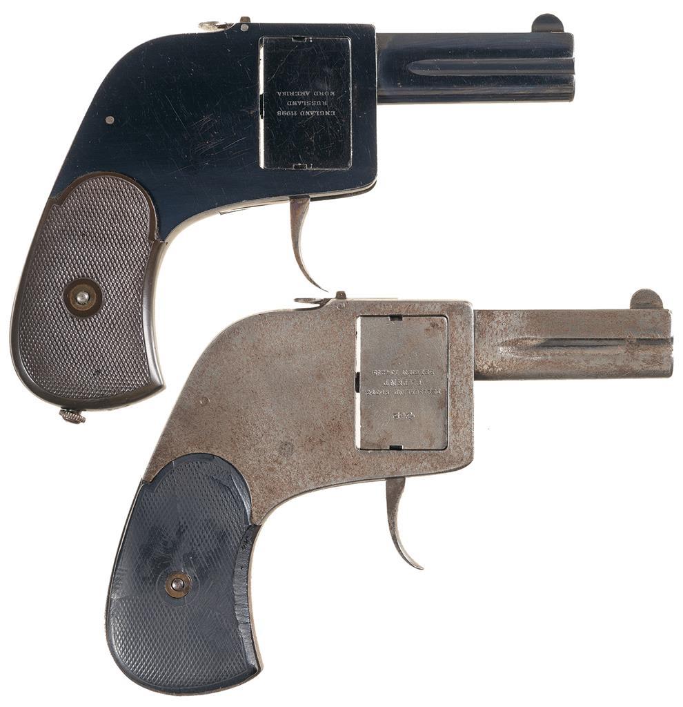 Two Sauer Double Barrel Bar Pistols -A) Behr Patent Bar Pistol | Rock ...