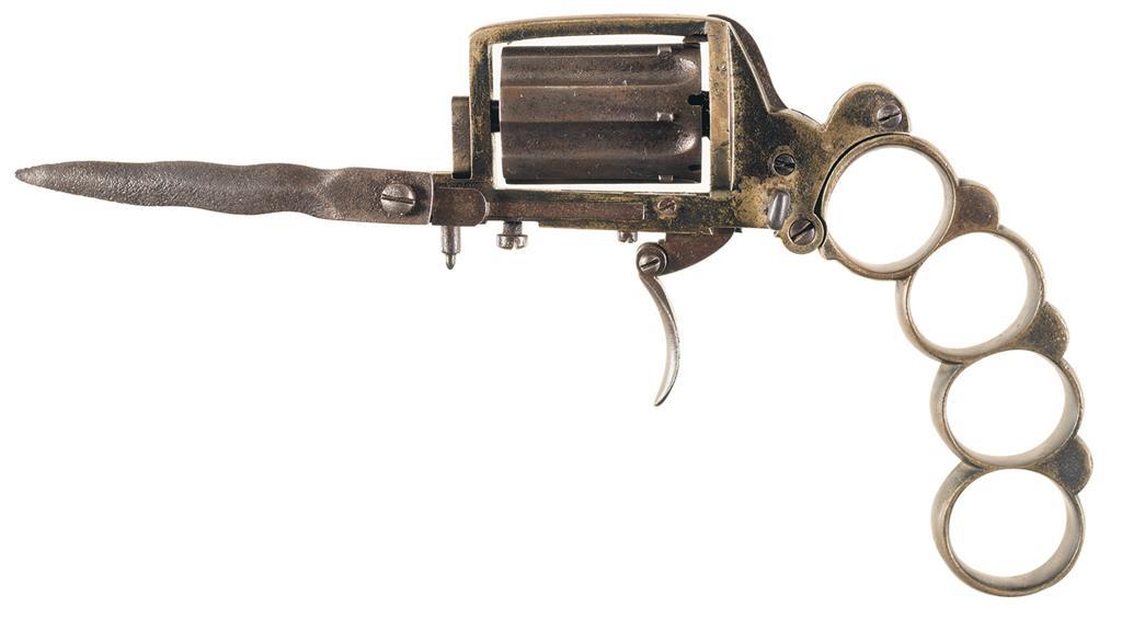 Dolne Apache Pinfire Knuckleduster Revolver | Rock Island Auction
