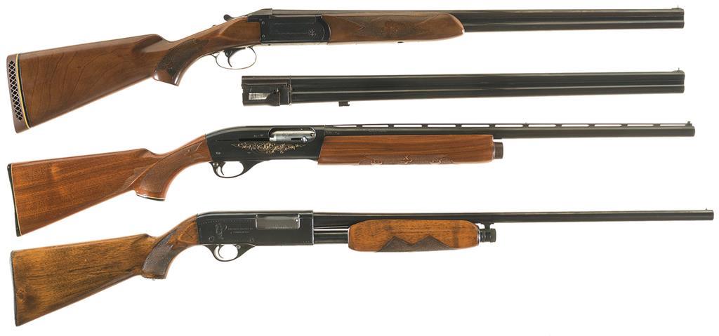 Three Shotguns -A) Savage Model 330 Over Under Shotgun with Extr | Rock ...