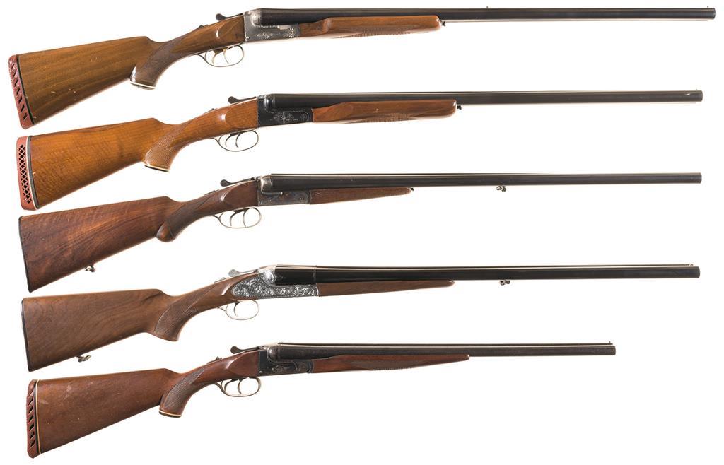 Five Side by Side Shotguns -A) Davidson Firearms Co. Model 63B | Rock ...