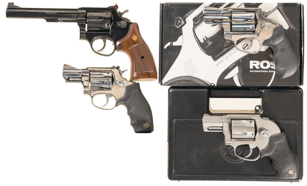 Four Double Action Revolvers -A) Taurus Model 96 Revolver | Rock Island ...