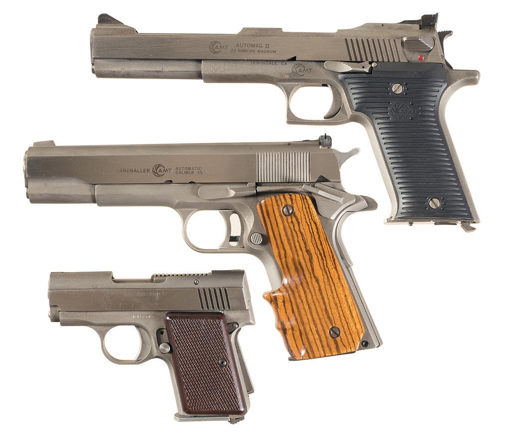 Three AMT Semi-Automatic Pistols -A) AMT Automag II Pistol | Rock ...