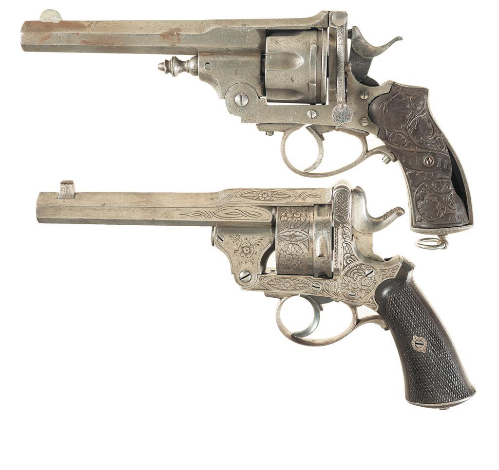 Two European Double Action Revolvers -A) Unmarked Revolver | Rock ...