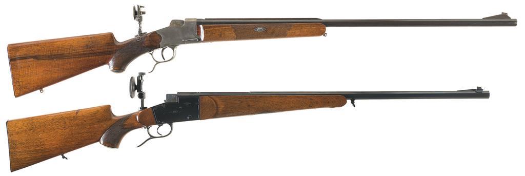 Two German Single Shot Schutzen Rifles -A) Luna Target Rifle | Rock ...