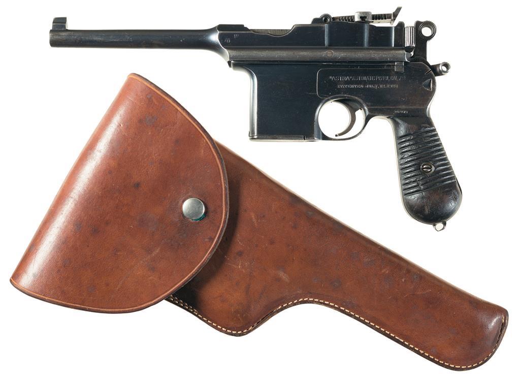 Astra Model 900 Broomhandle Semi-Automatic Pistol with Holster | Rock ...