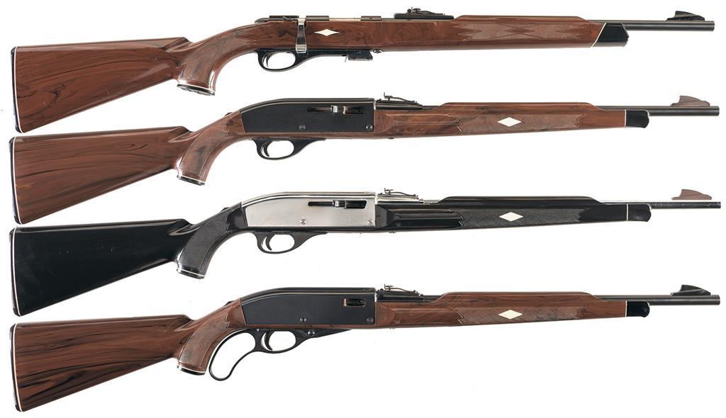Four Remington Nylon Rifles -A) Remington Model 11 Bolt Action R | Rock ...