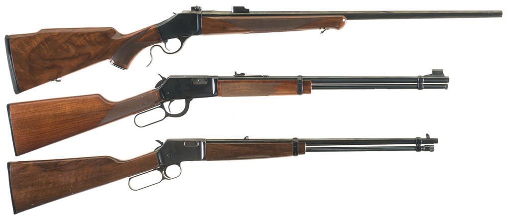 Three Rifles -A) Browning Model 78 Falling Block Rifle | Rock Island ...