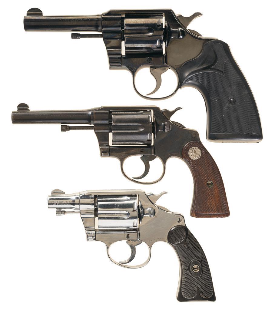 Three Colt Double Action Revolvers -A) Colt Commando Revolver | Rock ...