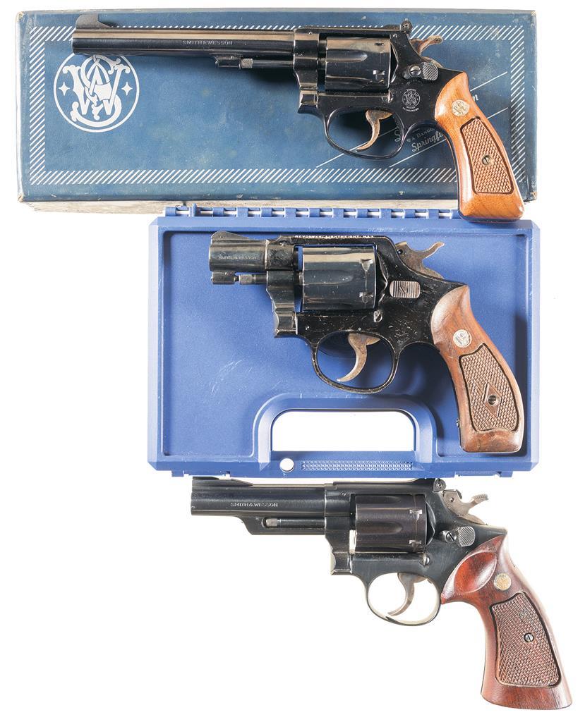 Three Smith & Wesson Double Action Revolvers -A) S&W Model 35-1 | Rock ...