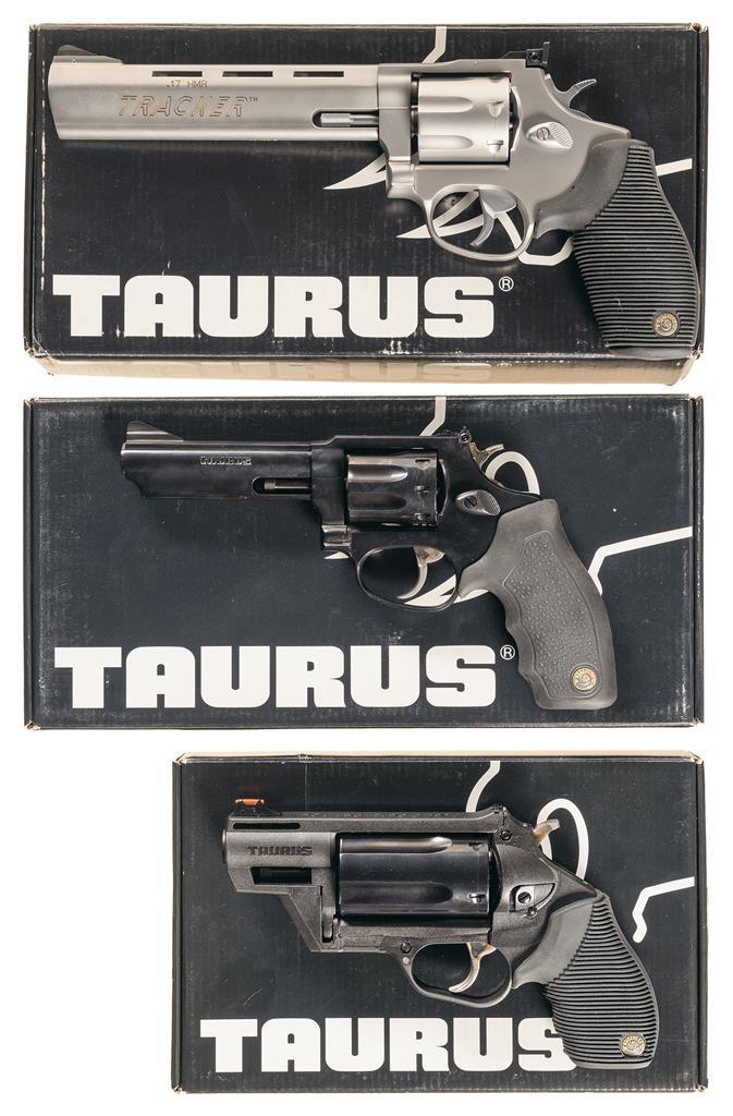Three Boxed Taurus Double Action Revolvers -A) Taurus Model 17 T | Rock ...