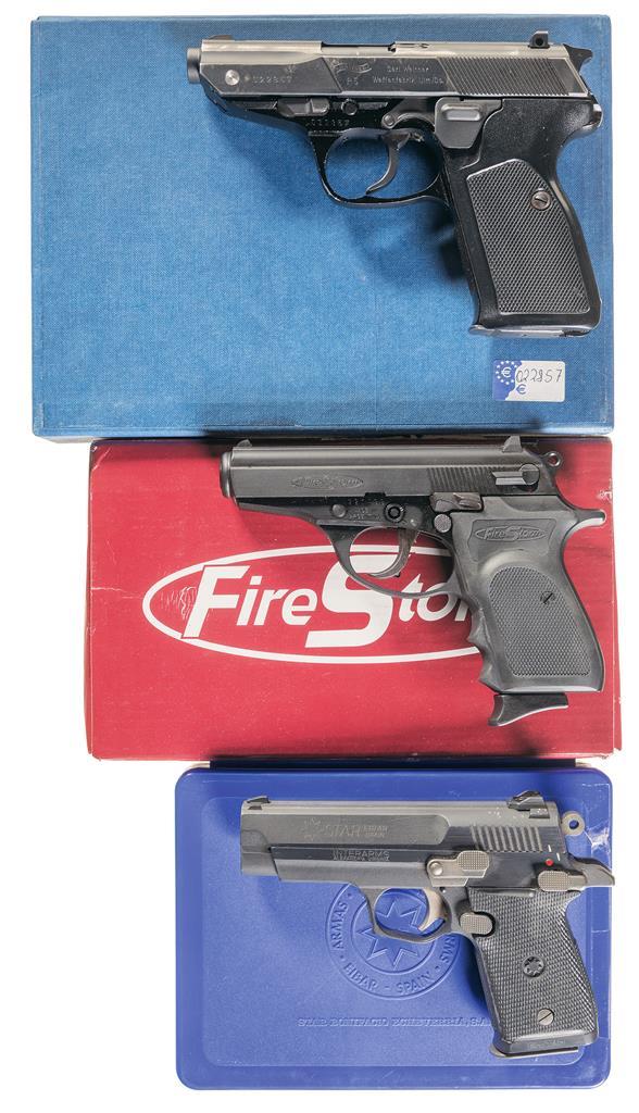 Three Semi-Automatic Pistols -A) Walther P5 Pistol with Box | Rock ...