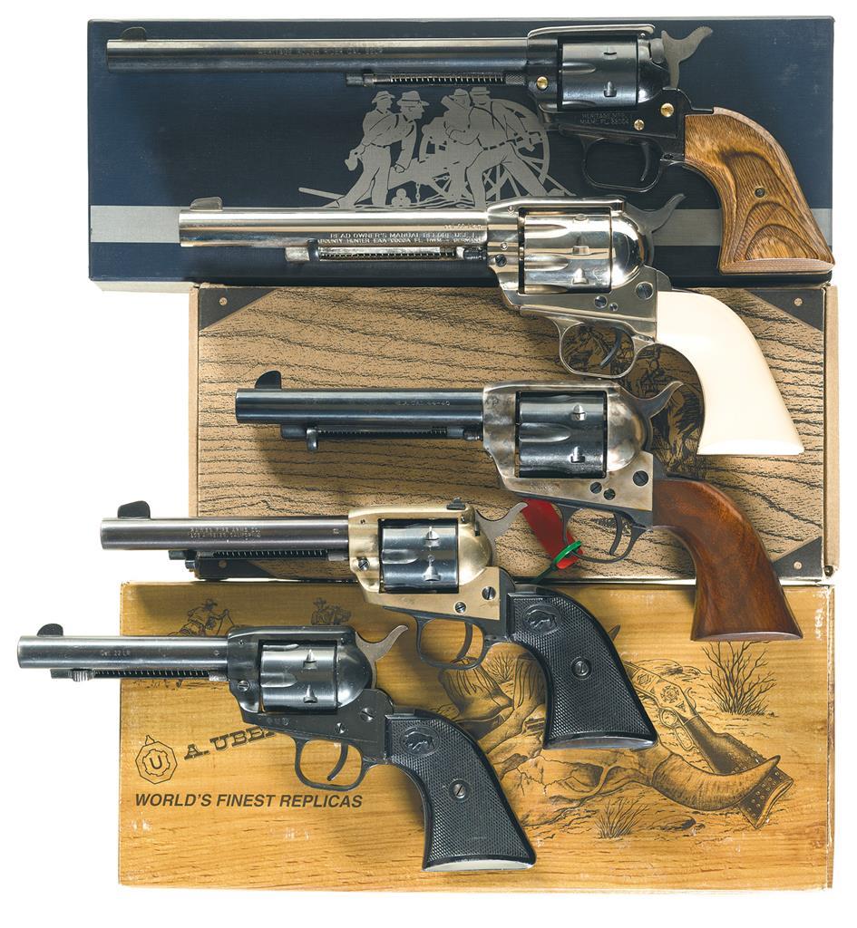 Five Single Action Revolvers -A) Heritage Model Rough Rider Revo | Rock ...