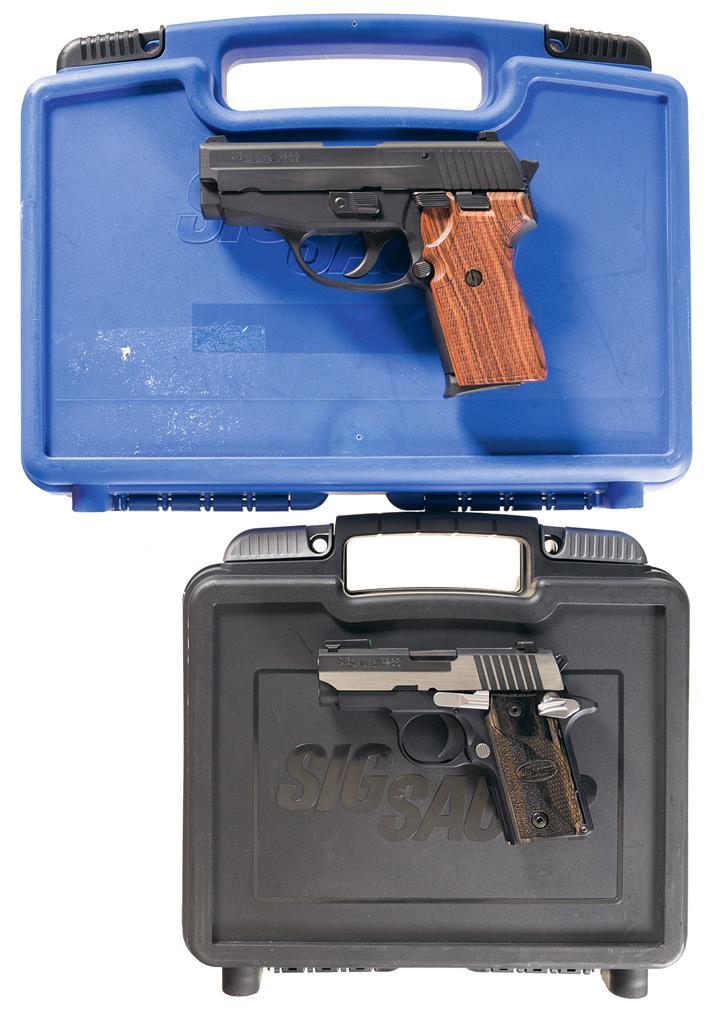Two Sig Sauer Semi-Automatic Pistols with Cases -A) Sig-Sauer Mo | Rock ... Two Sig Sauer Semi-Automatic Pistols with Cases -A) Sig-Sauer Mo | Rock ...