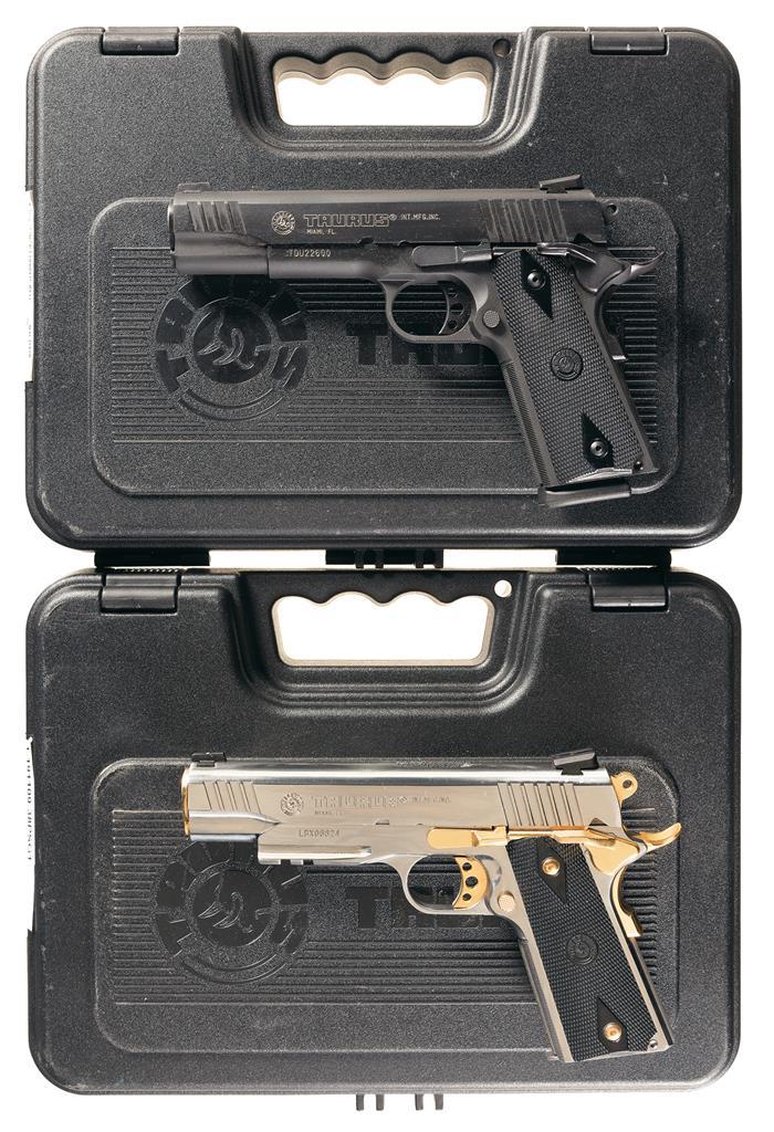 Two Cased Taurus Semi-Automatic Pistols -A) Taurus Model PT1911 | Rock ...