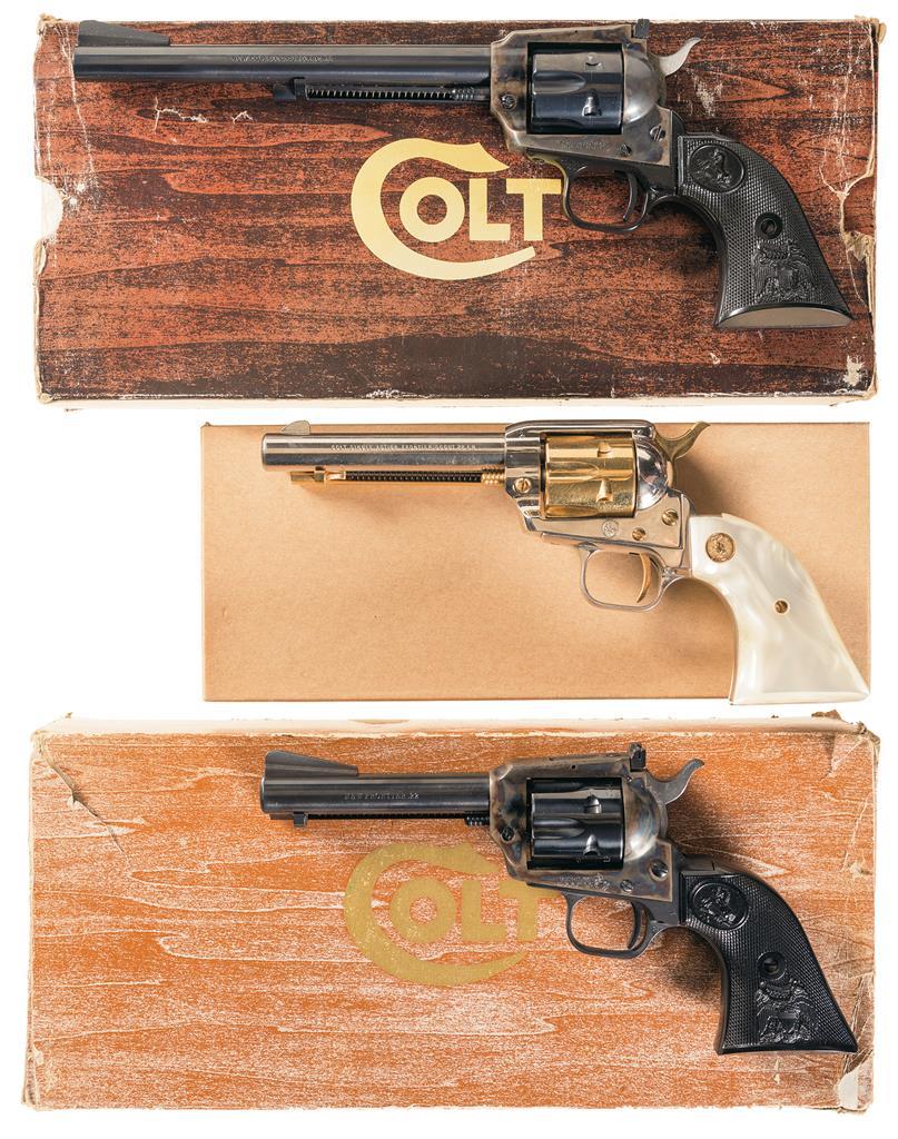 Three Colt Revolvers w/ Boxes | Rock Island Auction