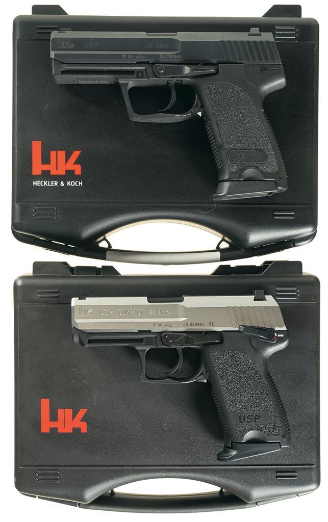 Two Heckler & Koch Semi-Automatic Pistols with Cases -A) H&K Mod | Rock ...