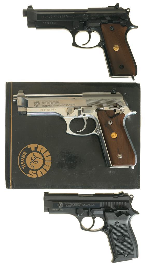 Three Taurus Semi-Automatic Pistols -A) Taurus Model PT99 AF Pis | Rock ...