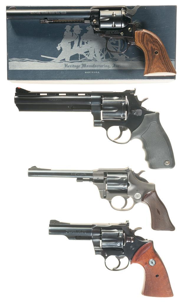 Four Revolvers -A) Heritage Rough Rider Single Action Revolver w | Rock ...