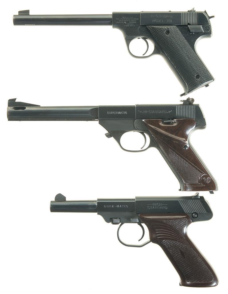 Three High Standard Semi-Automatic Pistols -A) High Standard Mod | Rock ...