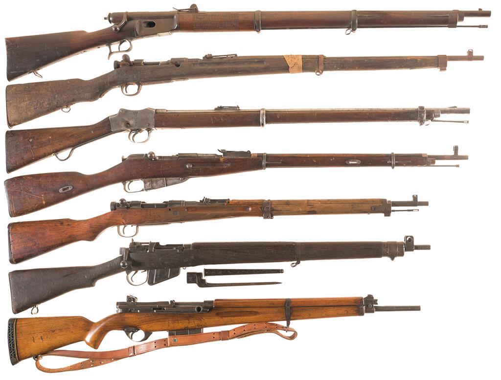 Collector's Lot of Seven military Rifles -A) Swiss M1878 Vetterl | Rock ...