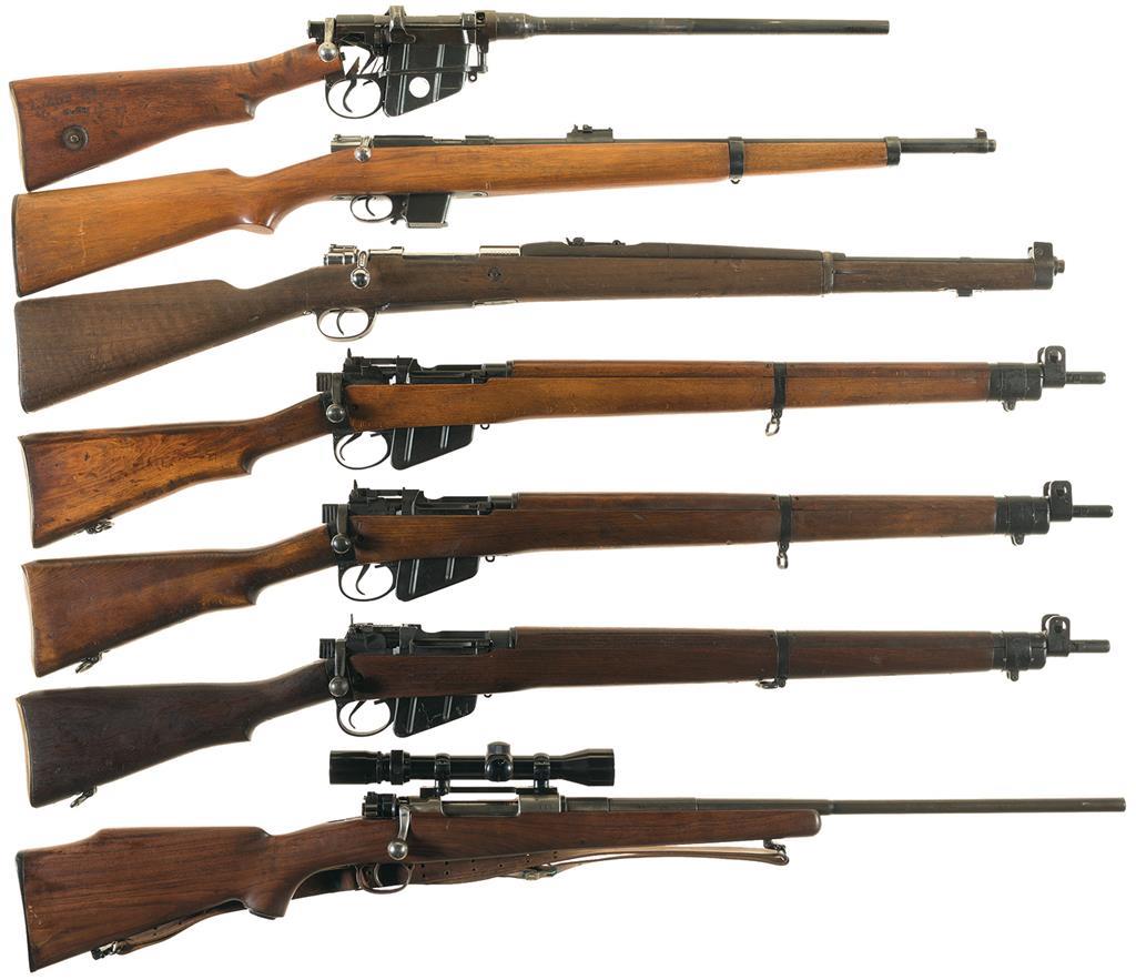 Seven Military Rifles -A) No 1 MK III British Bolt Action Traini | Rock ...