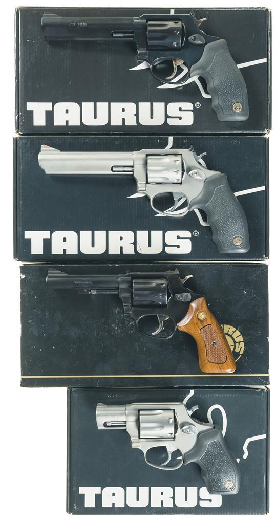 Four Taurus Double Action Revolvers with Boxes -A) Taurus Model | Rock ...