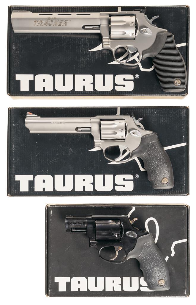 Three Taurus Double Action Revolvers with Boxes -A) Taurus Model | Rock ...