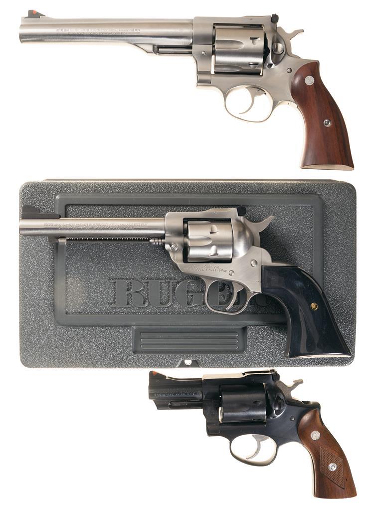 Three Ruger Revolvers -A) Ruger Redhawk Double Action Revolver | Rock ...