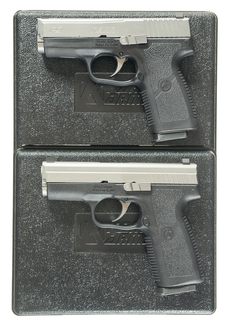 Two Kahr Arms Semi-Automatic Pistols with Cases -A) Kahr Model P | Rock ...