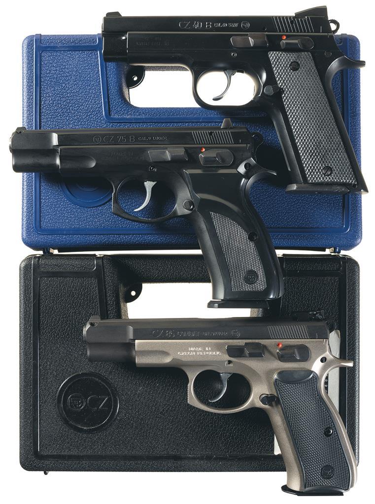 Three CZ Semi-Automatic Pistols -A) CZ Model 40 B Pistol with Ca | Rock ...