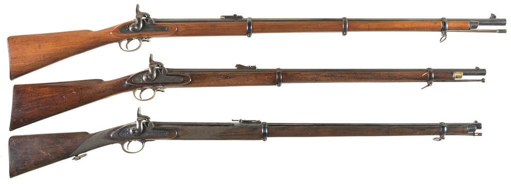 Three Target Style English Percussion Rifles | Rock Island Auction