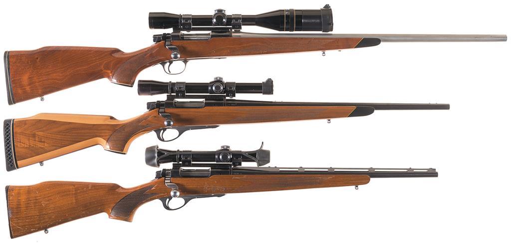 Three Remington Bolt Action Long Guns w/ Scopes | Rock Island Auction