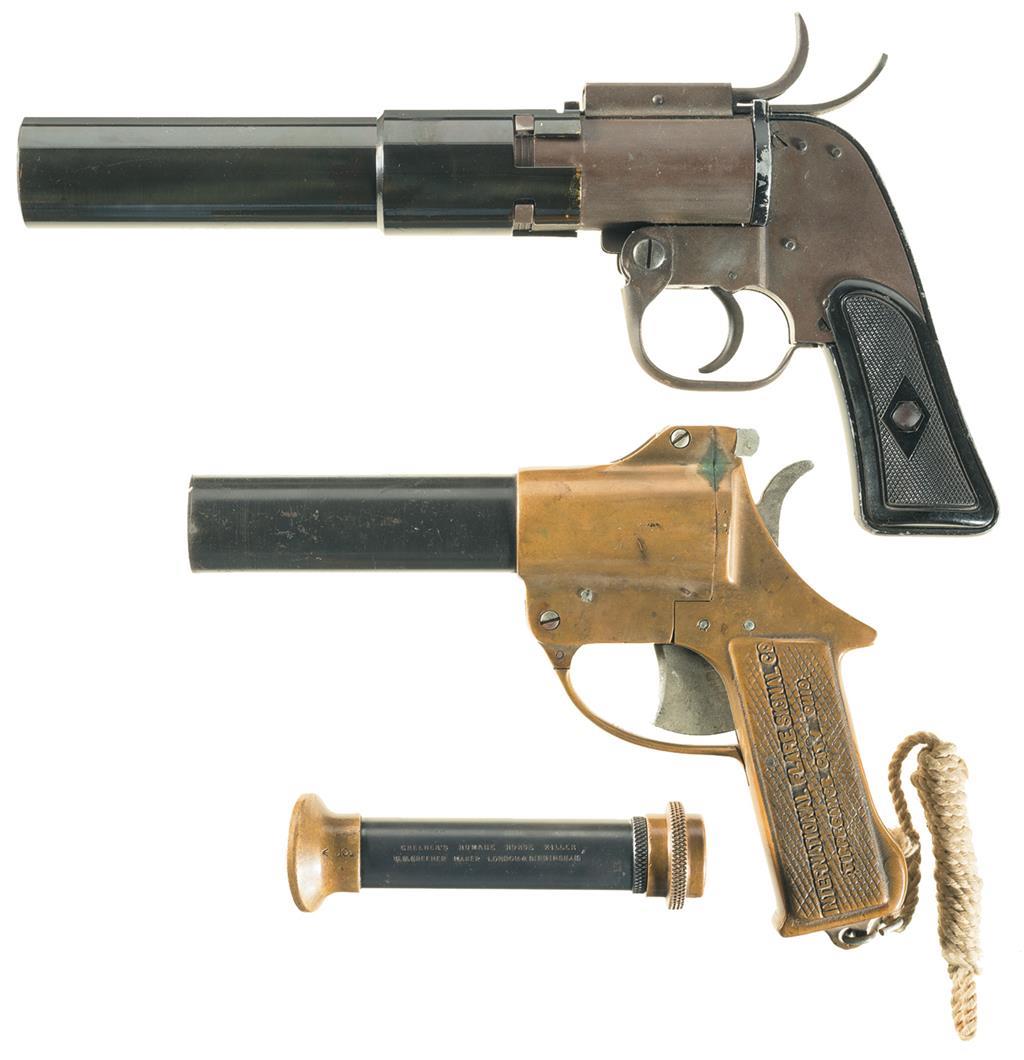 Two Flare Pistols and a Humane Horse Killer -A) U.S. CEC M8 Pyro | Rock ...