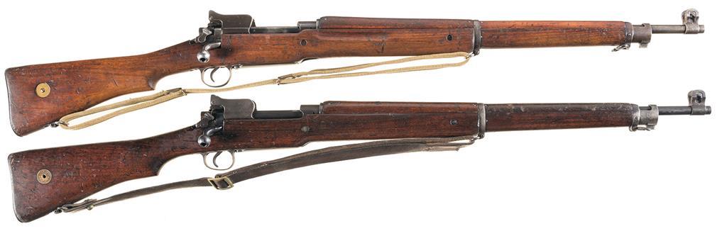 Two World War I Era Enfield Pattern 14 Bolt Action Rifles w/ Sli | Rock ...
