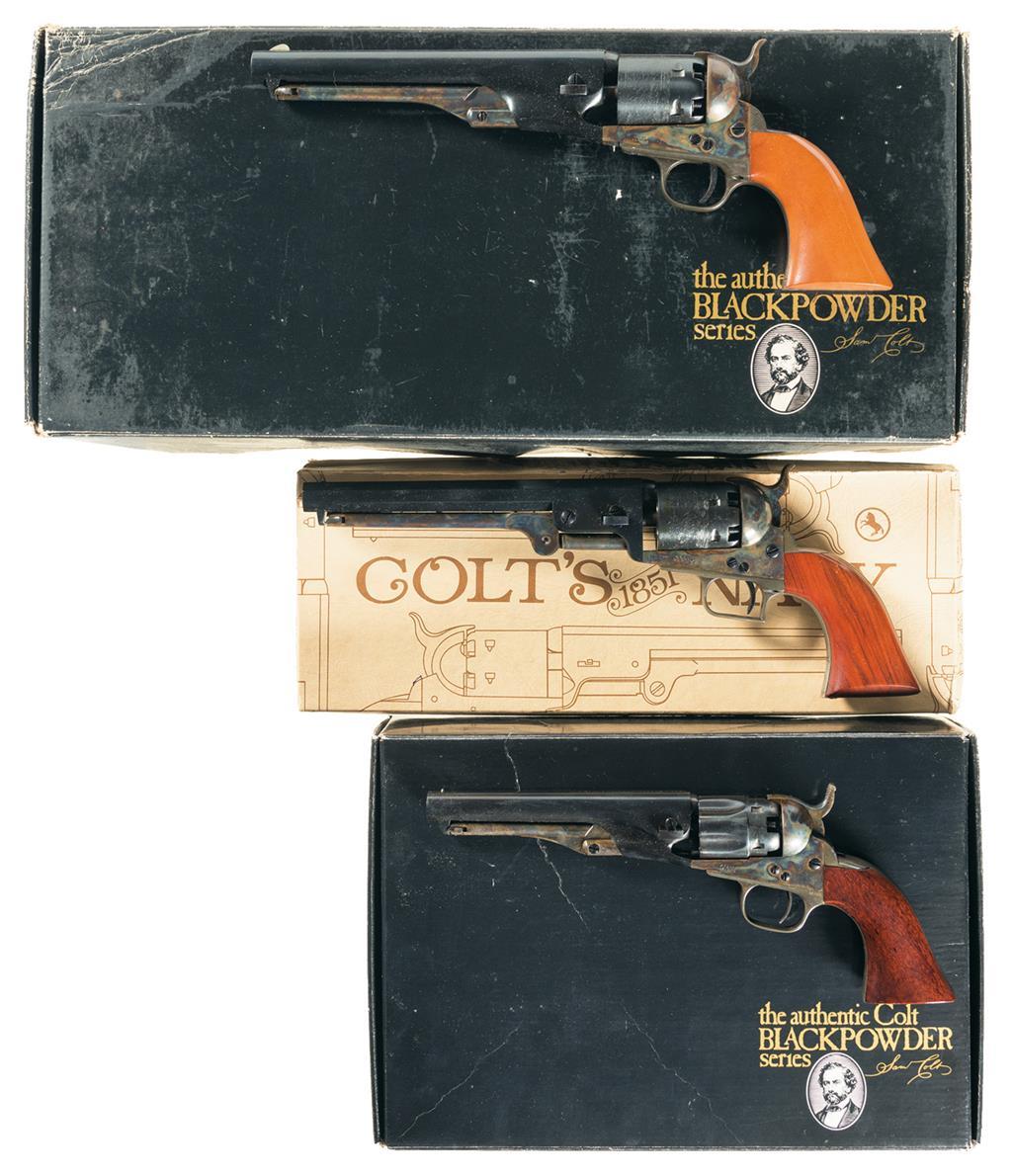 Three Colt Reproduction Percussion Revolvers w/ Boxes | Rock Island Auction
