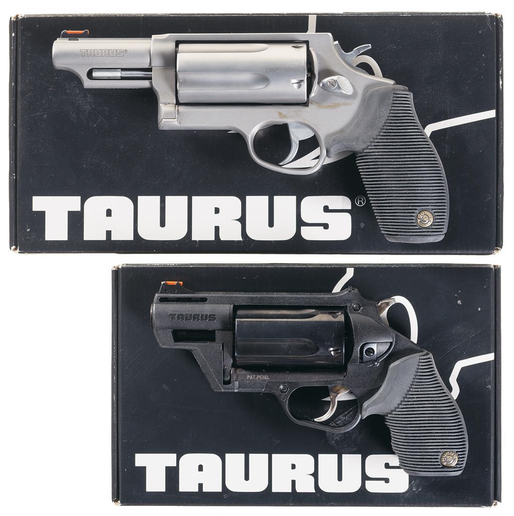 Two Taurus 'The Judge' DA Revolvers w/ Boxes | Rock Island Auction
